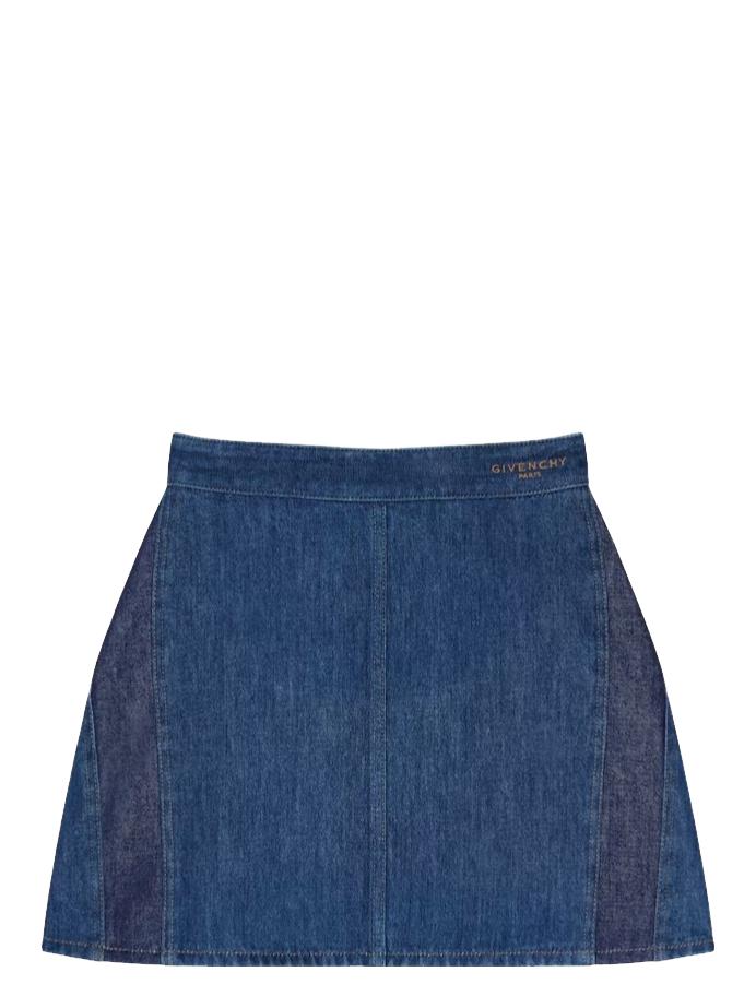 GIVENCHY Givenchy Mini Cocoon Skirt in Denim